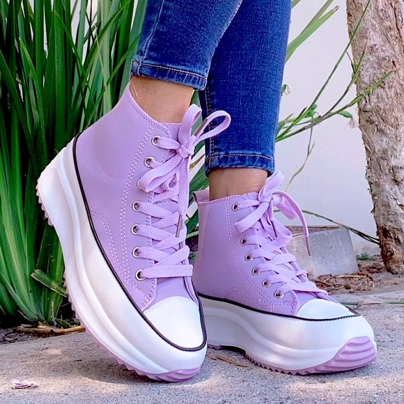 Shoes | Lavender Platform Chunky High Top | Poshmark